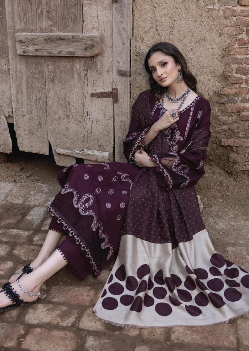 Mahrosh by Celts Vol 2 MC-01 Embroidered Dhanak