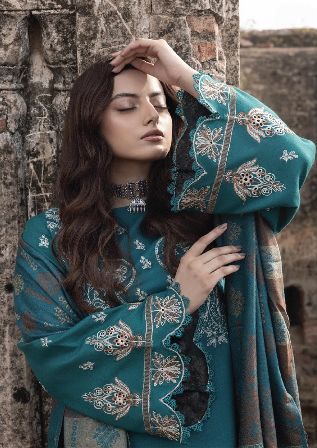 Mahrosh by Celts Vol 2 MC-05 Embroidered Dhanak