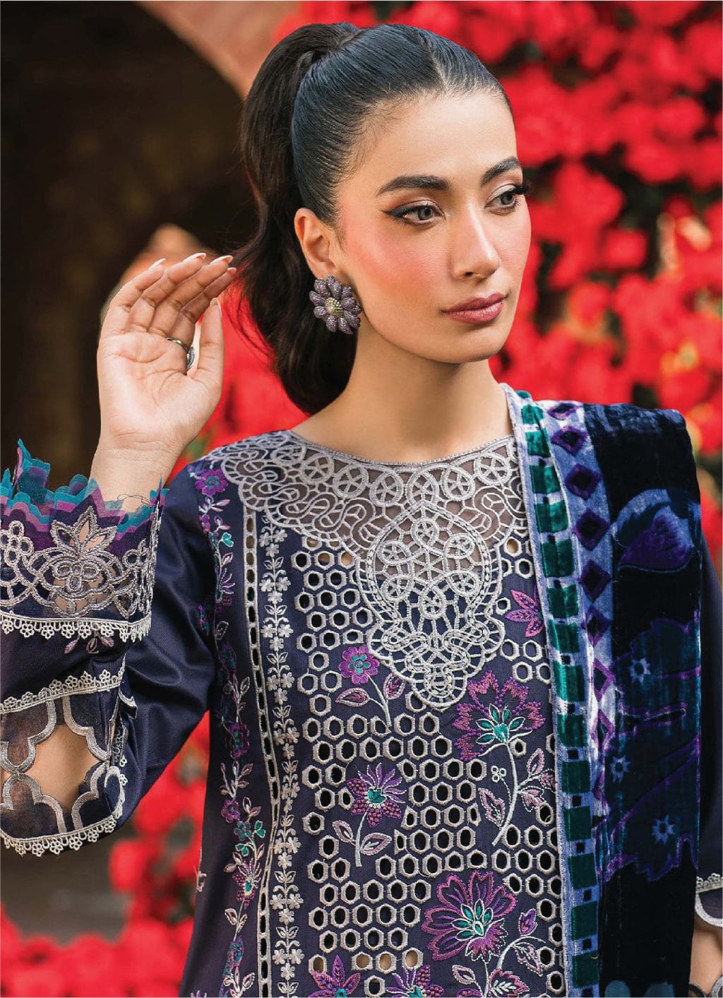 Nazakat by Mahnur - Mira Embroidered Boring Cut-Work