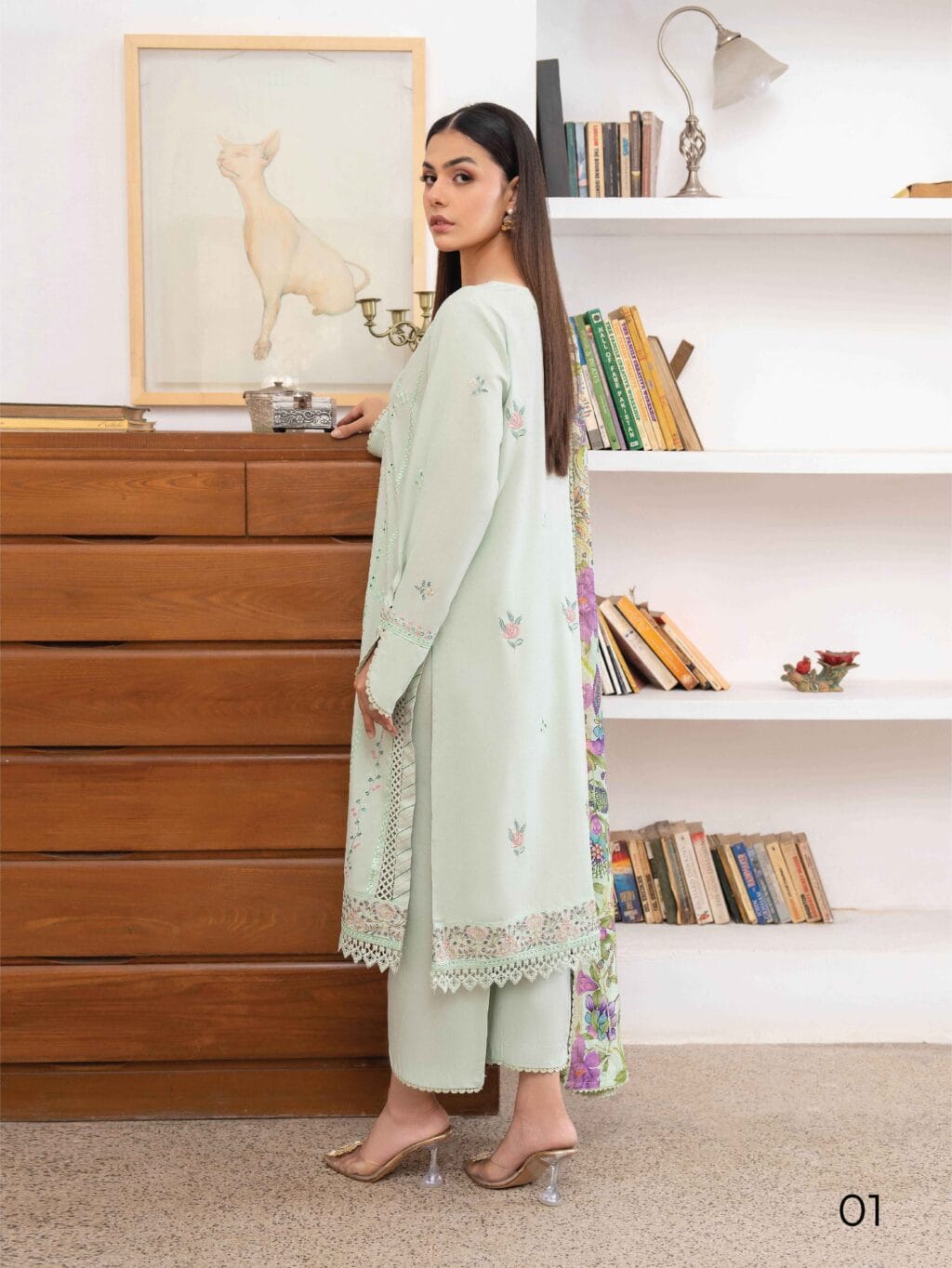 Mahi by Gulljee MG-01 Embroidered Linen Collection