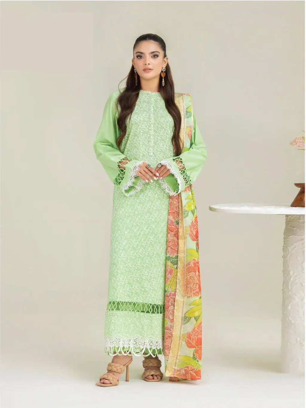 Coco Cherry by Gulljee D-07 Embroidered Boring Lawn