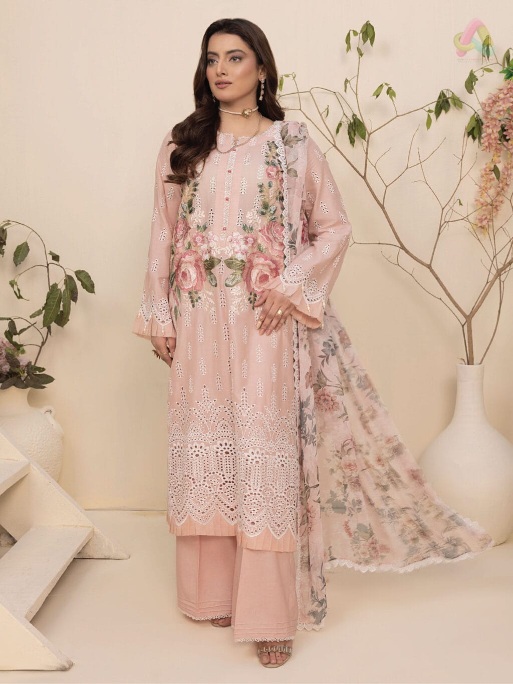 Haelyn by Adan's Libas Schiflli Embroidered Lawn