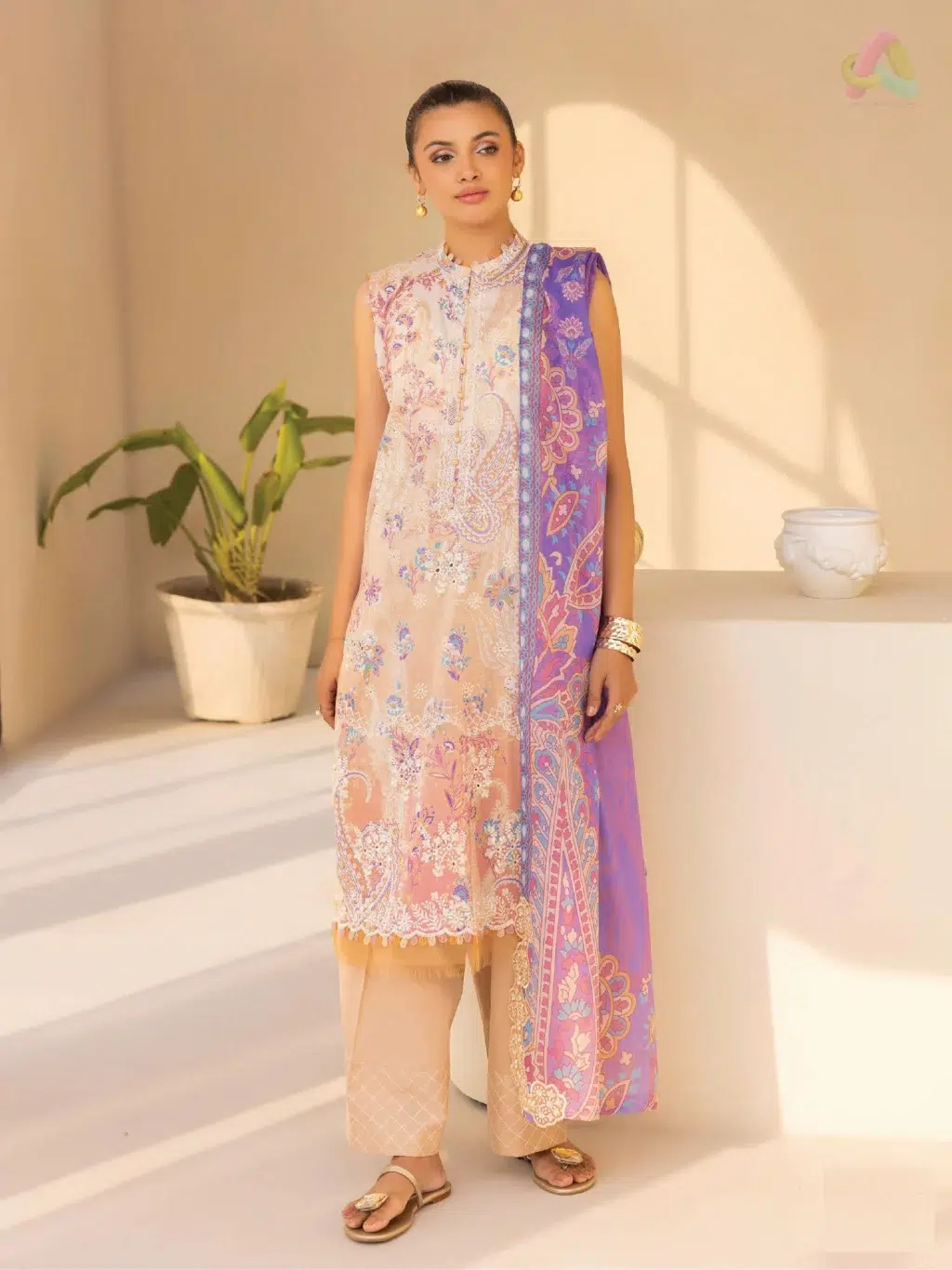 Kali by Brenish D-02 Digital Printed Lawn