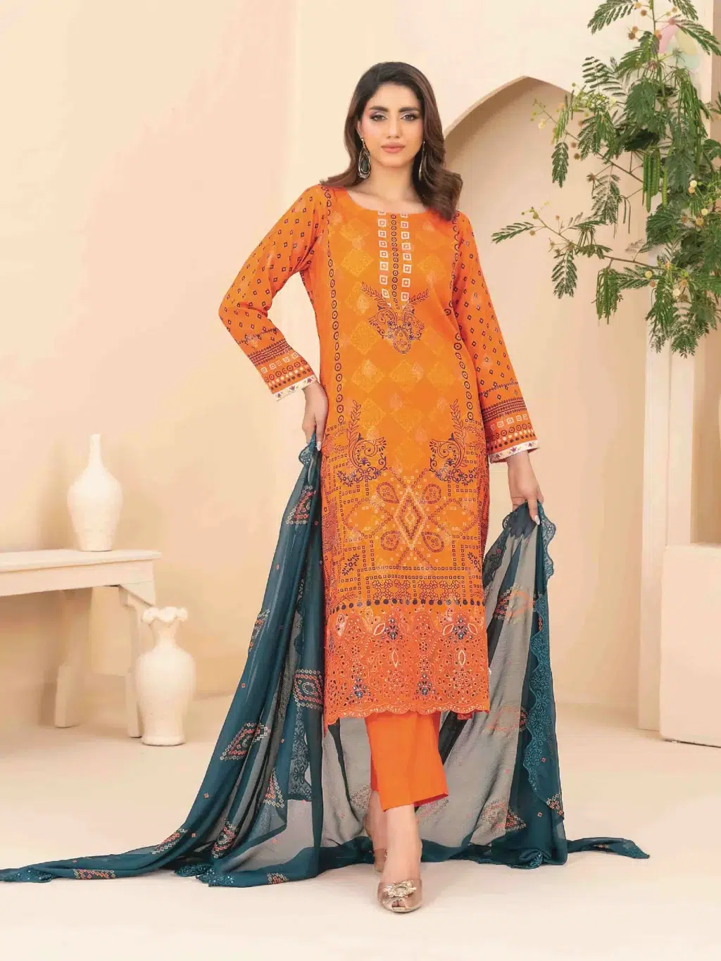 Maylea By Tawakkal D-1352 - Embroidered & Printed Lawn