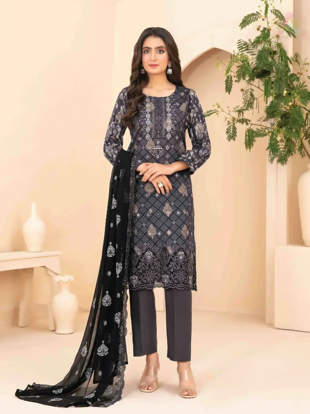 Maylea By Tawakkal D-1357 | Embroidered Lawn Suit